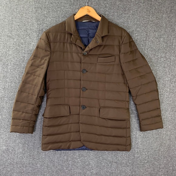 Canali | Jackets & Coats | Canali Quilted Down Jacket Men 38 Rain Wind ...